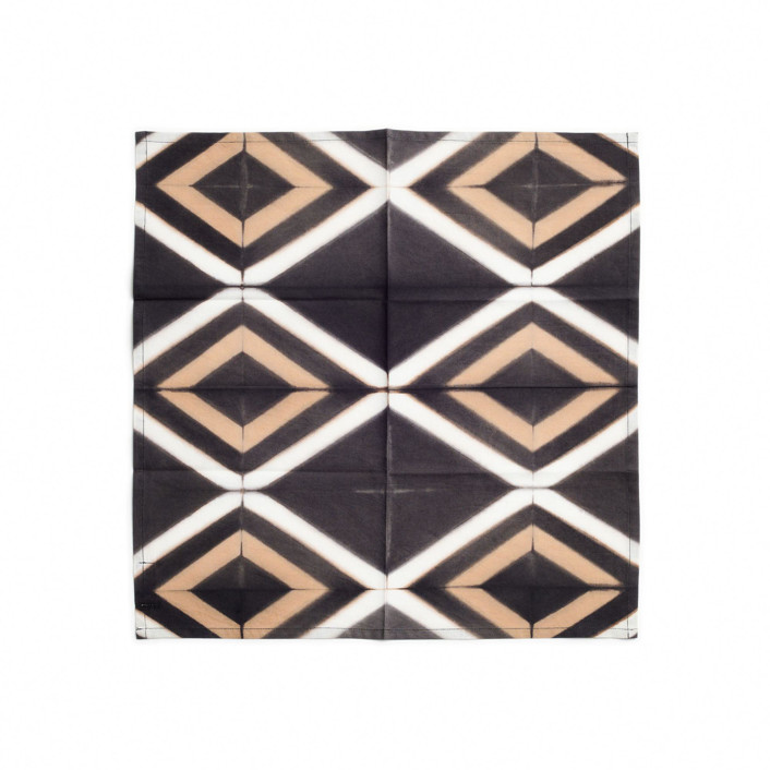 Tisa Black Cotton Table Napkin Napkins by Anjali Purohit | Minted