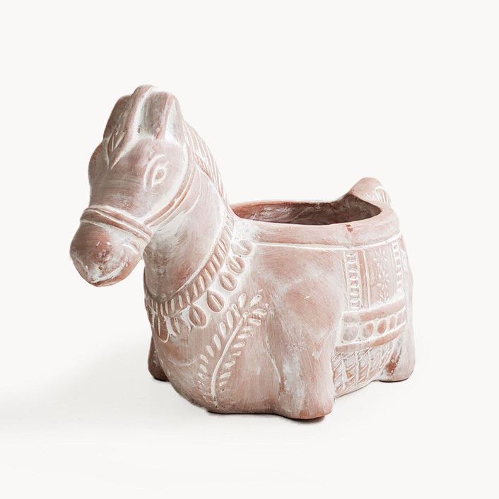 Handmade Terracotta Pot - Horse Planters by KORISSA | Minted