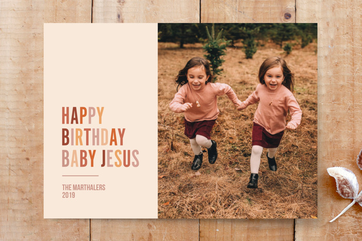 Happy Birthday Jesus Custom Stationery by Sarah Lenger | Minted