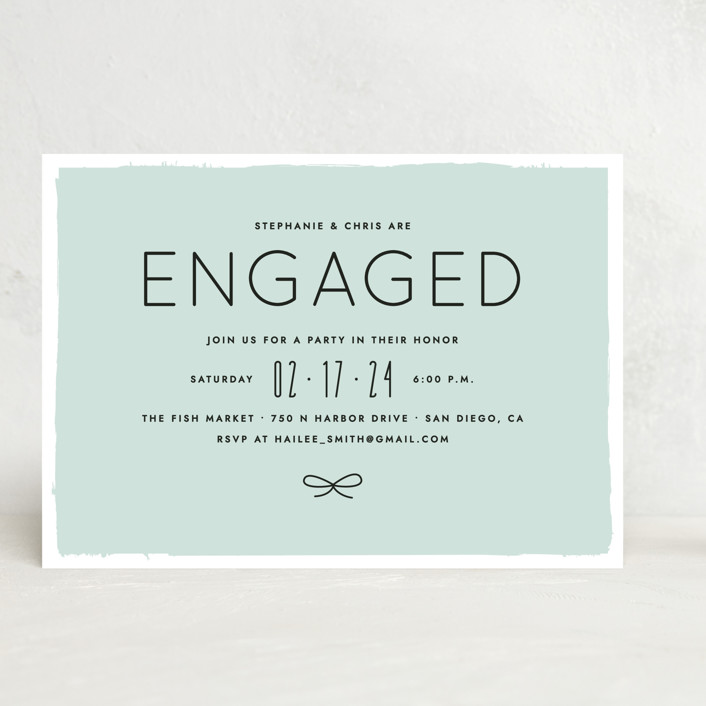 Knotted Engagement Party Invitation Custom Stationery by Amber Barkley ...