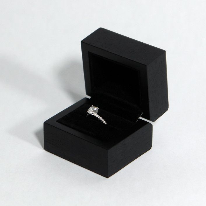 Black Wood Ring Box Ring boxes by Soulmatebox | Minted