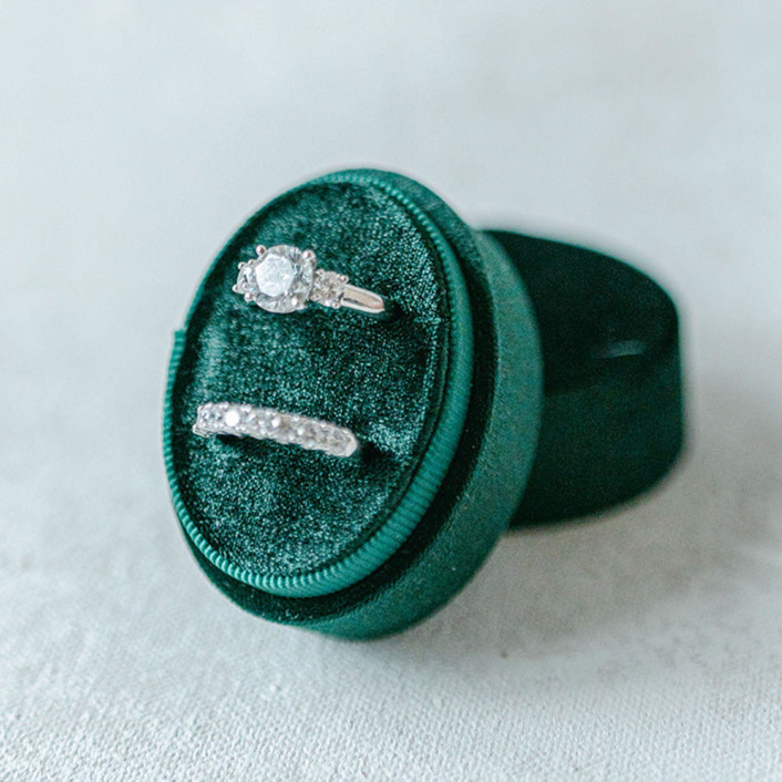 Emerald Ring Box (Double Slot) Ring boxes by The Heirloom Ring Box | Minted