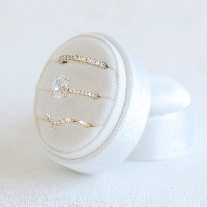 Snow White Ring Box (Triple Slot) Ring boxes by The Heirloom Ring Box ...