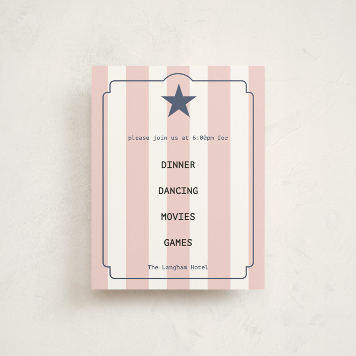 Cinema Celebration Mitzvah Reception Cards by Diane Pearse | Minted