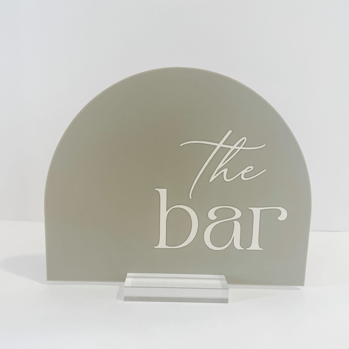 Acrylic Arch Bar Sign Wedding Signs by Alexandra Ettis | Minted