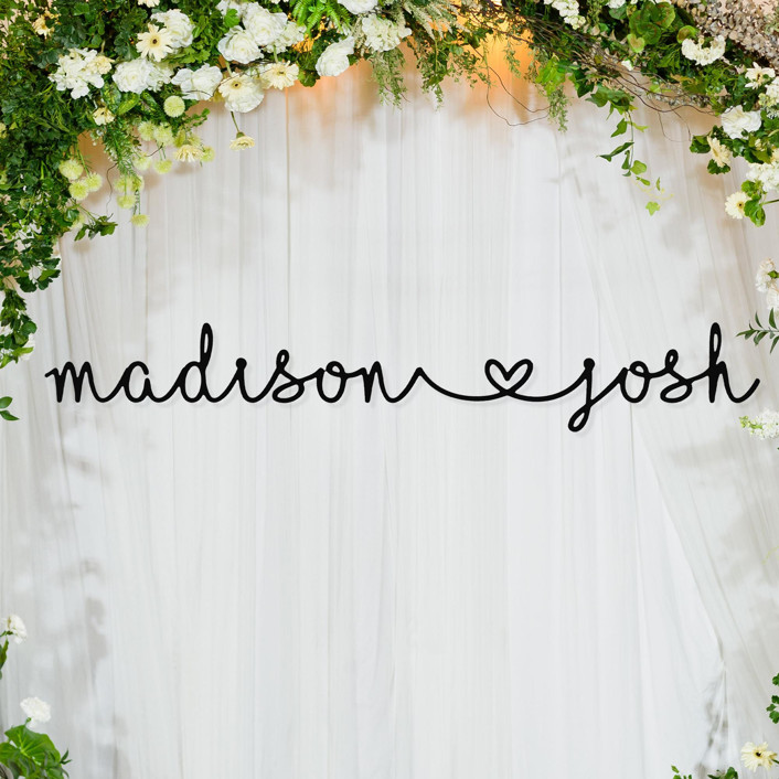 Personalized Wedding Metal Couple Name Sign for Ceremony and Reception ...