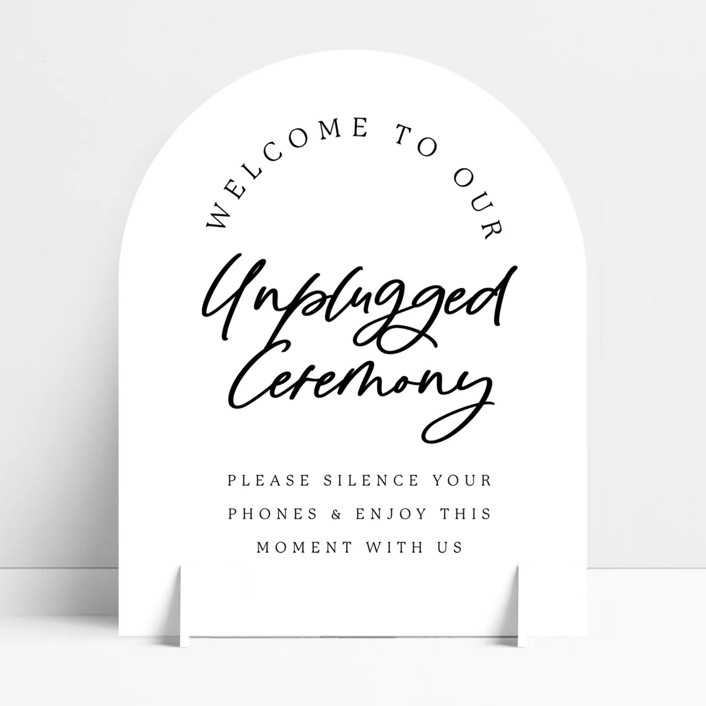 Unplugged Ceremony Arch White Sign Wedding Signs by Haven Print Co ...