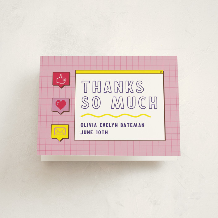 Bitmap Mitzvah Thank You Cards by Jennifer Lew | Minted