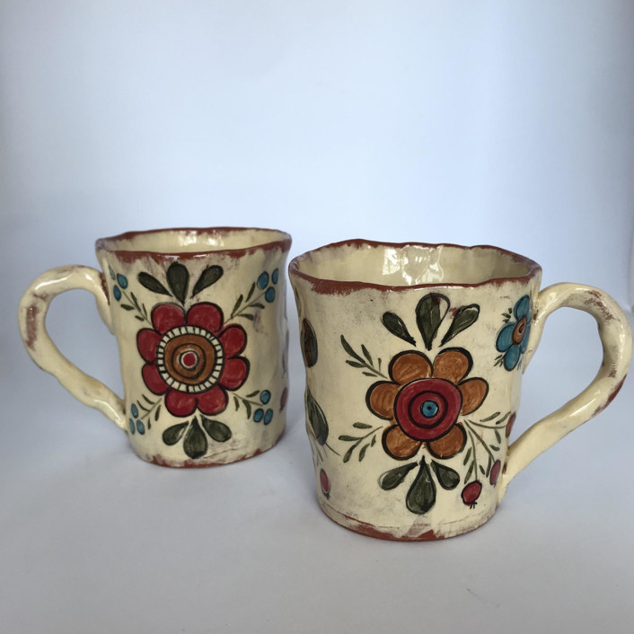 Simple Flower Mugs, Set-of-2 Mugs & Teacups by Didem Firat | Minted