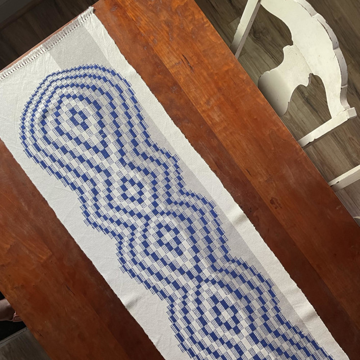 Blue Peanut Tablecloths and Runners by Kate Koconis | Minted