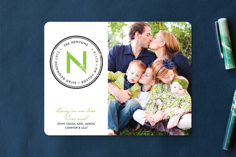 Monogram Stamp Moving Announcements by trbdesign | Minted