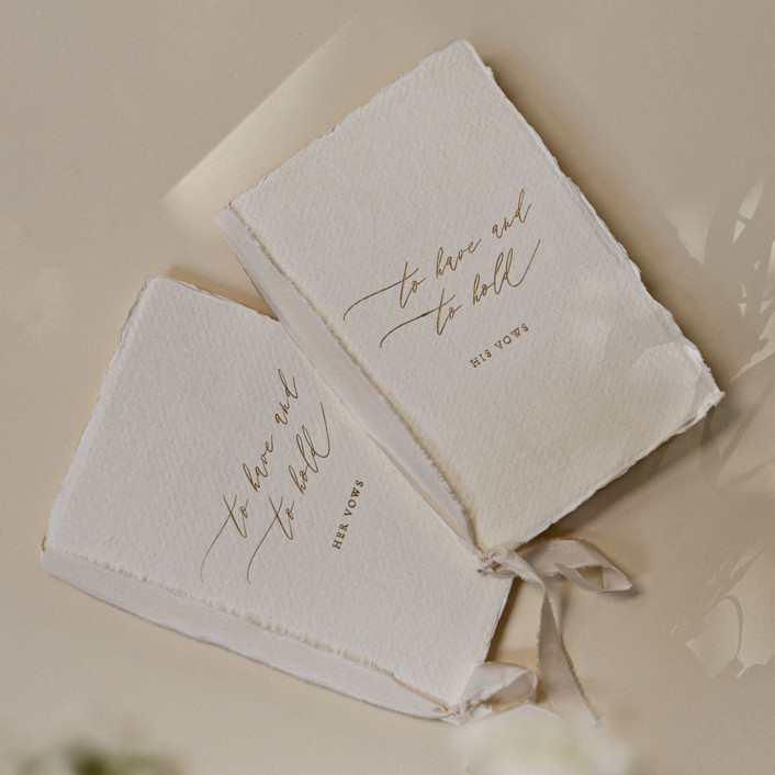 'To have and to hold' Wedding Vow Books, Set of Two Wedding Vow Books ...