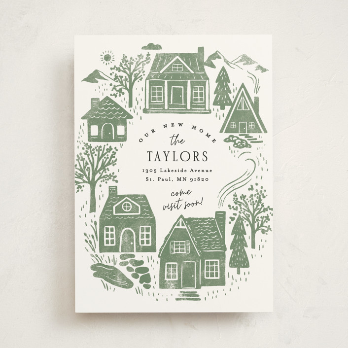 New Neighborhood Home Moving Announcements by Alethea and Ruth | Minted