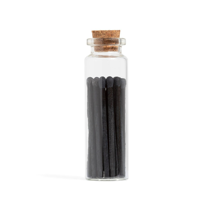 All Black Matchsticks in Small Corked Vial Favors by Summer Hedglin ...