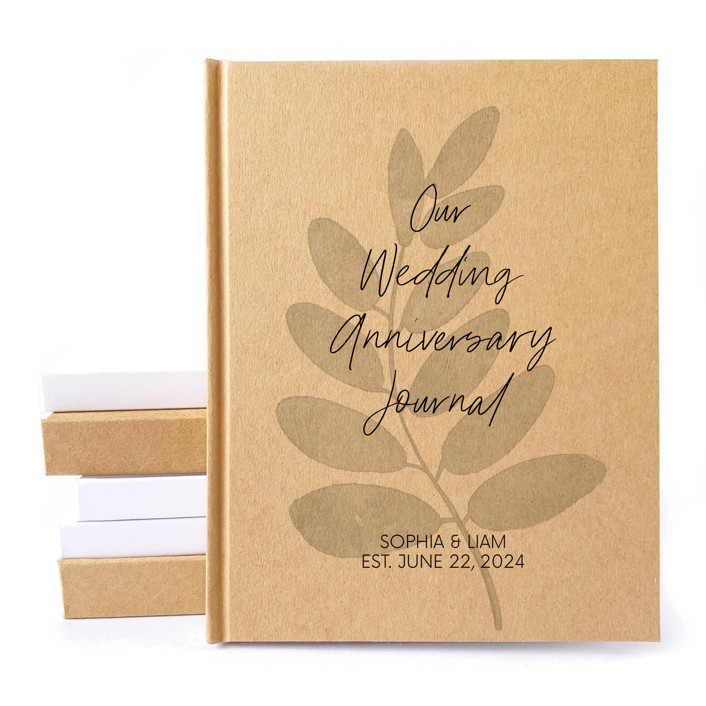 Custom Wedding Anniversary Journal · Hand Bound Couple gifts by ...