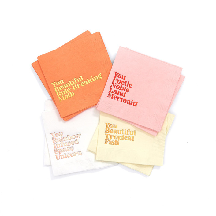 Compliment Quotes Napkin Pack, cocktail size, pack of 20 Napkins by ...