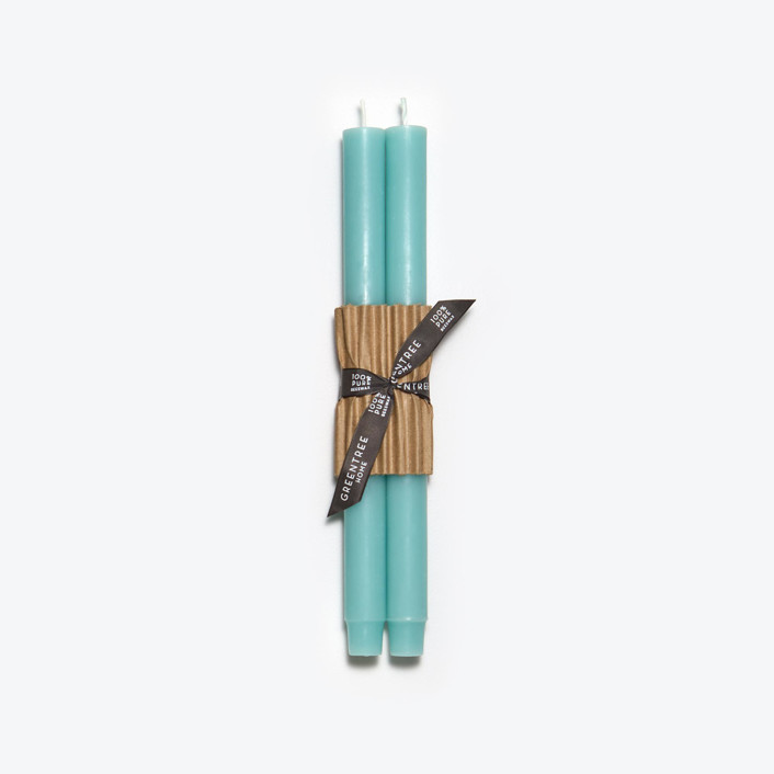 12" Church Tapers (pair) Robin's Egg Blue Candles by Jessie Green | Minted