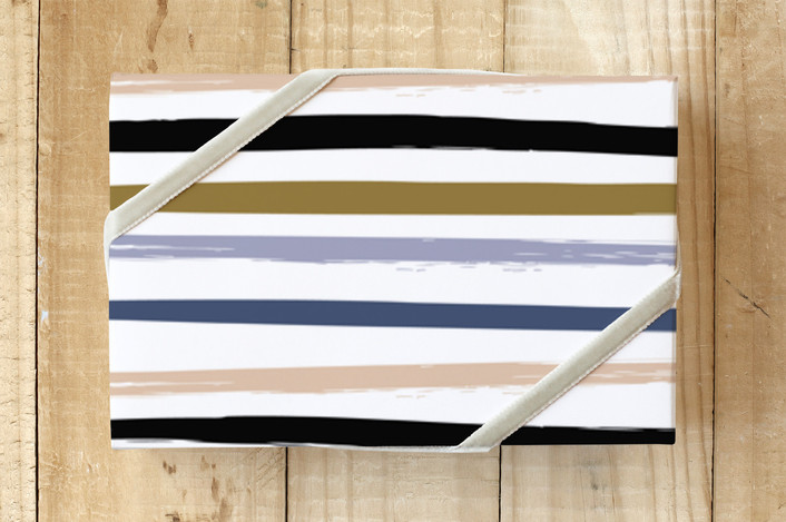 Chic Brush Stripes Wrapping Paper by Erika Firm | Minted
