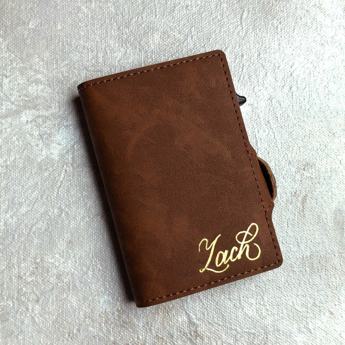 Custom Wallet Men - Name Groomsmen Gifts by Charlotte Noordzij | Minted