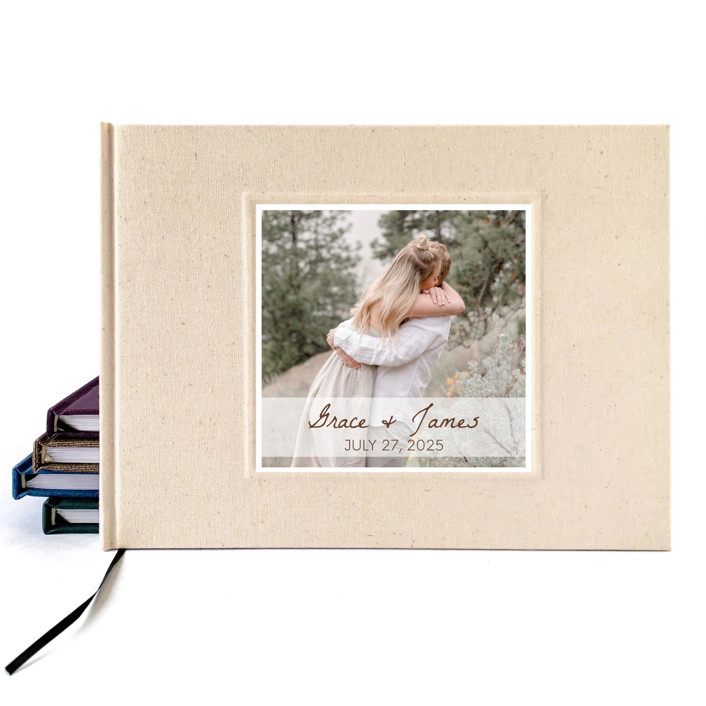 Personalized Wedding Guest Book · Your Photo on Cover Guest books by ...