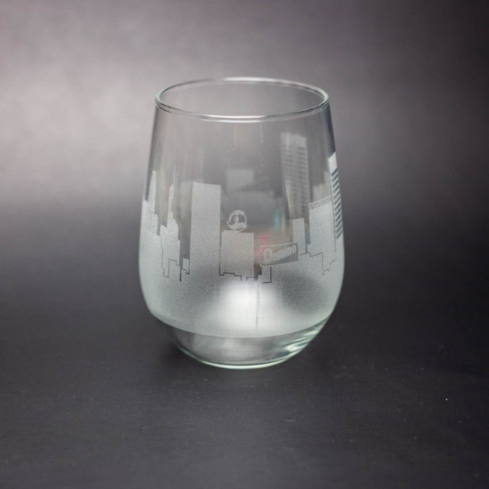 Baltimore, Marlyand Stemless Skyline Wine Glass Drinkware by stephanie miller 1 | Minted