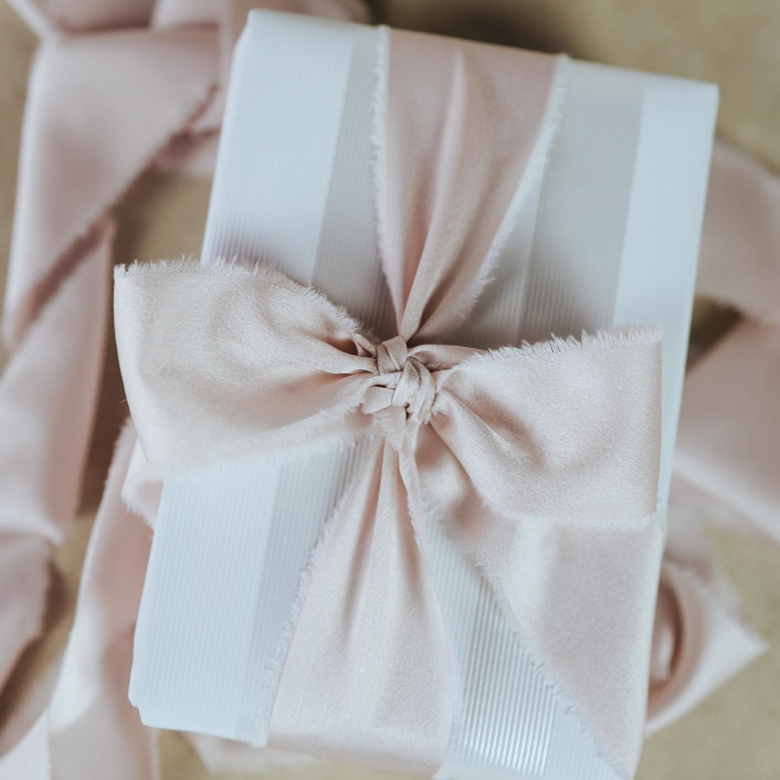 Wedding Ribbon Sateen 1.5" Wide Blush Pink Ribbons by Jordan Perry | Minted