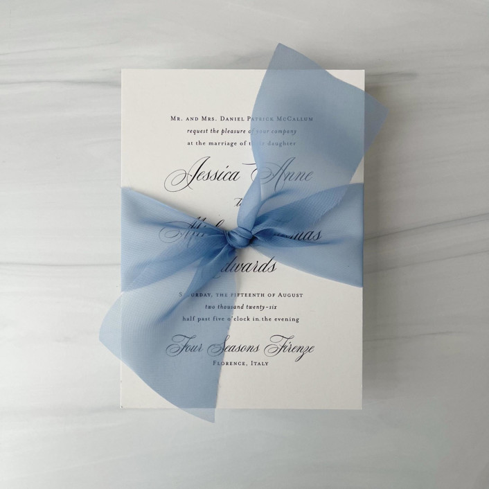 2" Signature Sheer Ribbon - Wedgewood Blue Ribbons by Honey Silks Co ...
