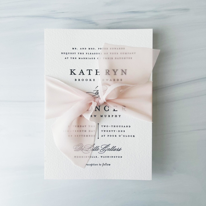 2" Signature Sheer Ribbon - Pink Sand Ribbons by Honey Silks Co | Minted