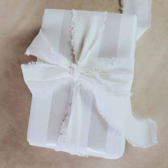 Ribbon Linen 1.5" Wide White Ribbons by Jordan Perry | Minted
