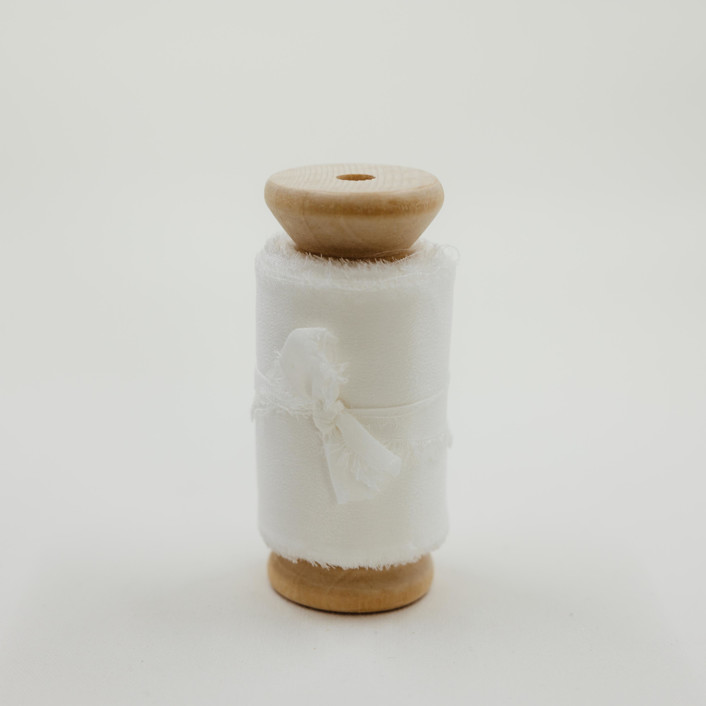 Silk Wedding Ribbon White 2" Wide Ribbons by Jordan Perry | Minted