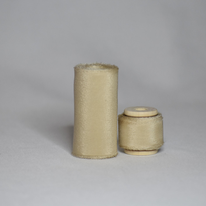 Sand Plant-Dyed Silk Ribbon, Wide Ribbons by Katelyn Cash | Minted
