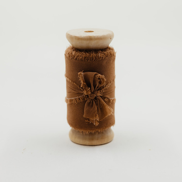 Silk Wedding Ribbon Mocha 2" Wide Ribbons by Jordan Perry | Minted