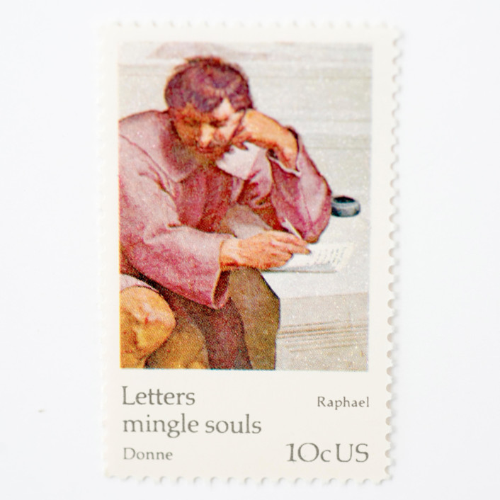 10 Cent Letters Mingle Souls Donne/Raphael Postage Stamps // Set of 10 ...