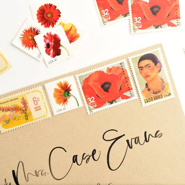 Frida Kahlo and Georgia O'Keeffe Postage Set // Set of 5 // $1.13 in ...