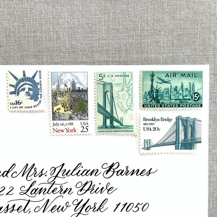 New York Vintage Postage, 10 Sets Postage Stamps by Jennifer Kramer ...