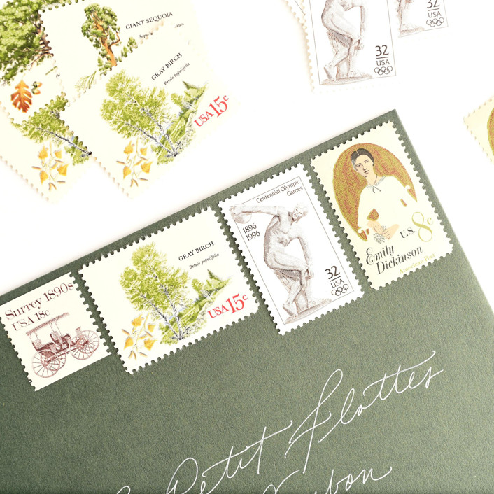 Literature and Gardens Vintage Postage Set // Set of 5 // $.73 in ...