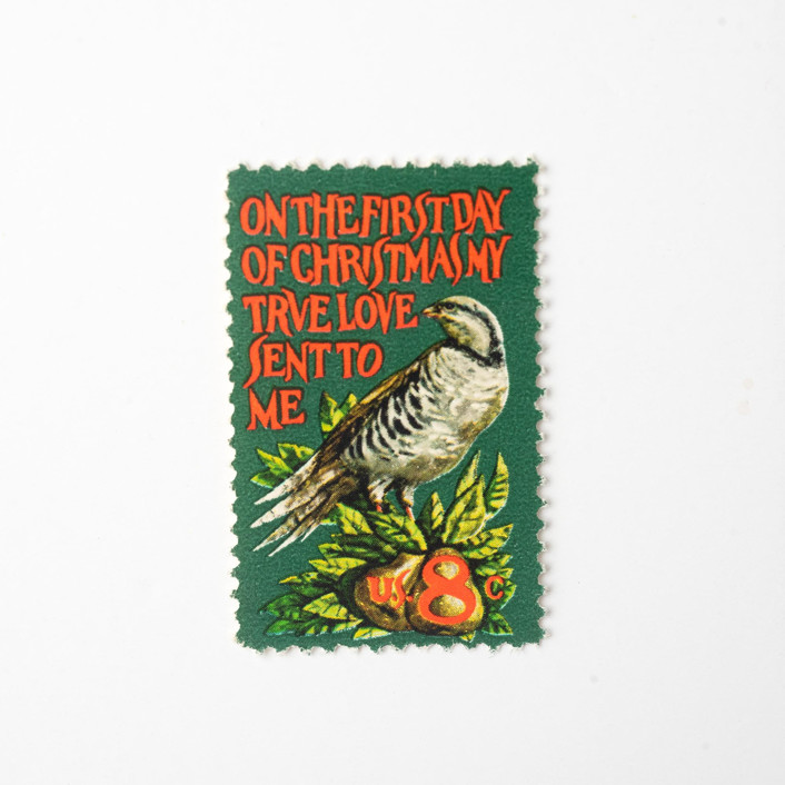 8 Cent Partridge in a Pear Tree Postage Stamps // Set of 10 // Twelve ...