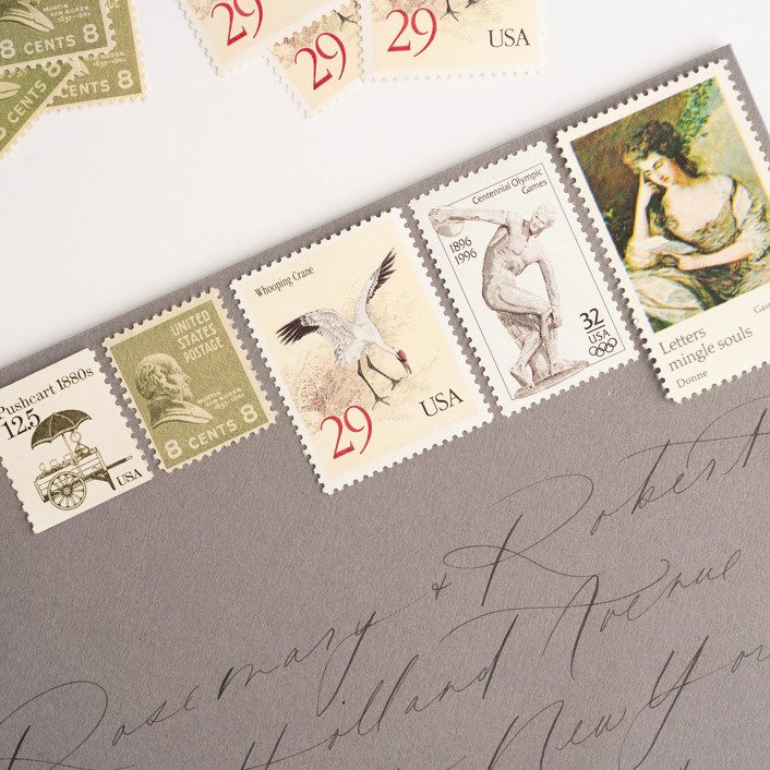 Vintage English Garden Postage Set // Set of 5 // $.91.5 in postage ...