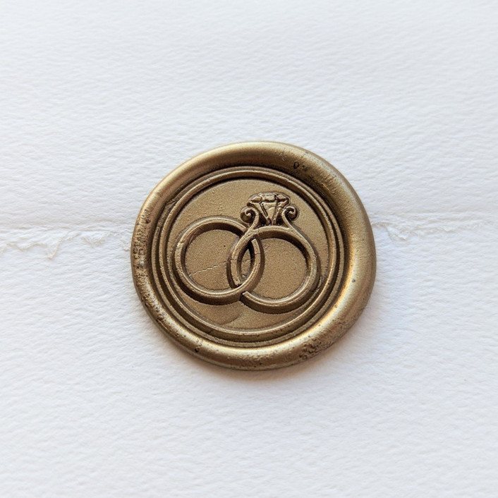 Wedding Bands- Customizable Color- Set of 25 Hand-crafted Wax Seals Wax ...
