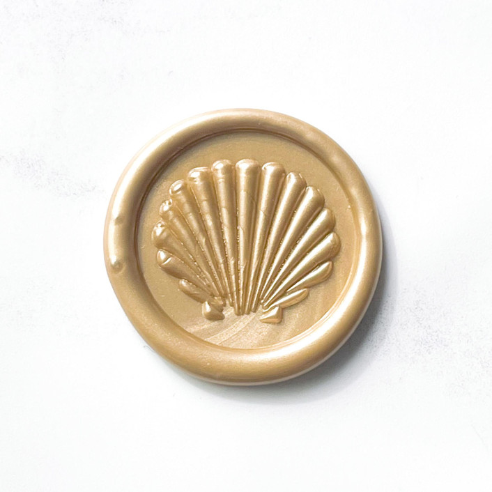 Seashell in Prosecco Pack of 10 Wax Seals by Abby Choi | Minted