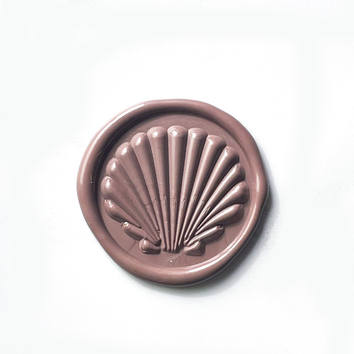 Seashell in Café Pack of 10 Wax Seals by Abby Choi | Minted
