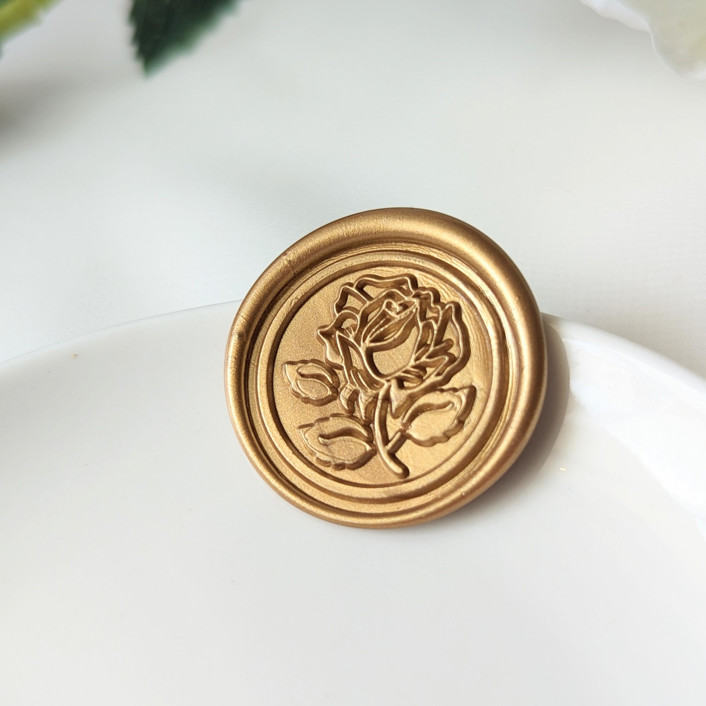 Romantic Rose- Customizable Color- Set of 25 Hand-crafted Wax Seals Wax ...