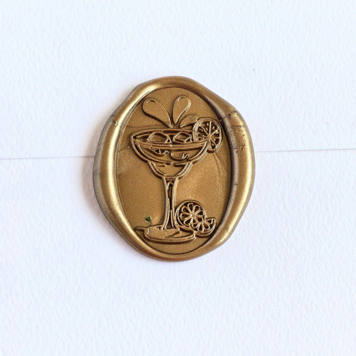Spicy Margarita- Customizable Color- Set of 25 Hand-crafted Wax Seals ...