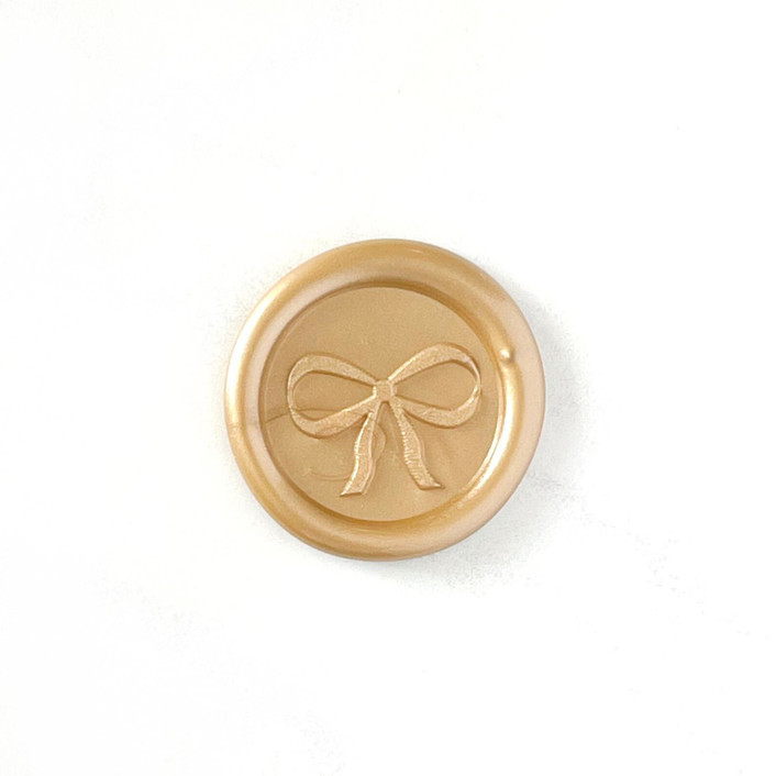Bow Wax Seal in Prosecco, Pack of 10 Wax Seals by Abby Choi | Minted