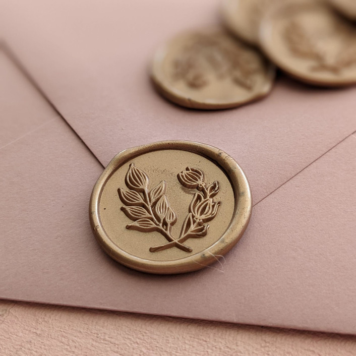 Botanical Greenery Wax Seals (set of 10) - Customizable color Wax Seals ...