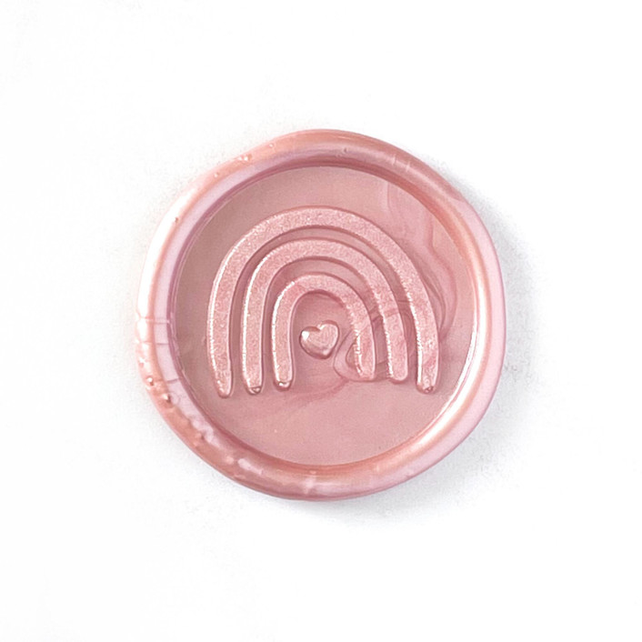 Rainbow Wax Seal in Blush Pack of 10 Wax Seals by Abby Choi | Minted