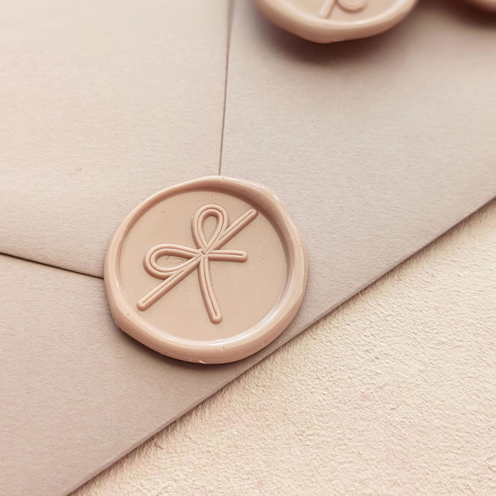 Ribbon Bows Wax Seal Stickers (set of 10) - Customizable color Wax ...