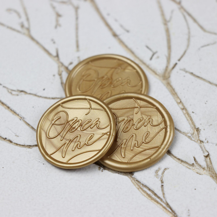 Champagne Open Me Wax Seals | Set of 50 Wax Seals by Clove and Cedar ...