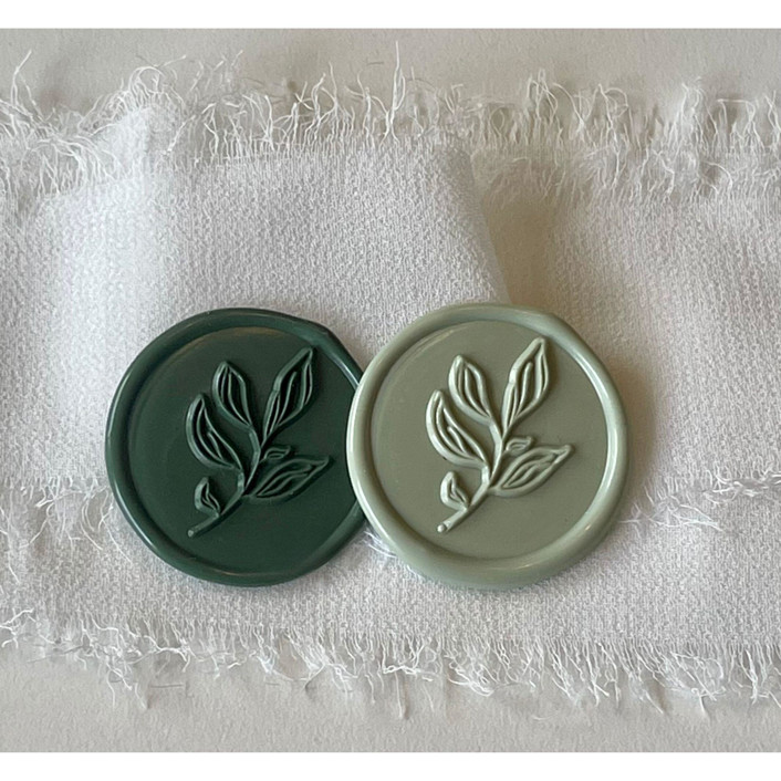 Stenciled Leaf Wax Seal (Set of 10) Wax Seals by Vee | Minted