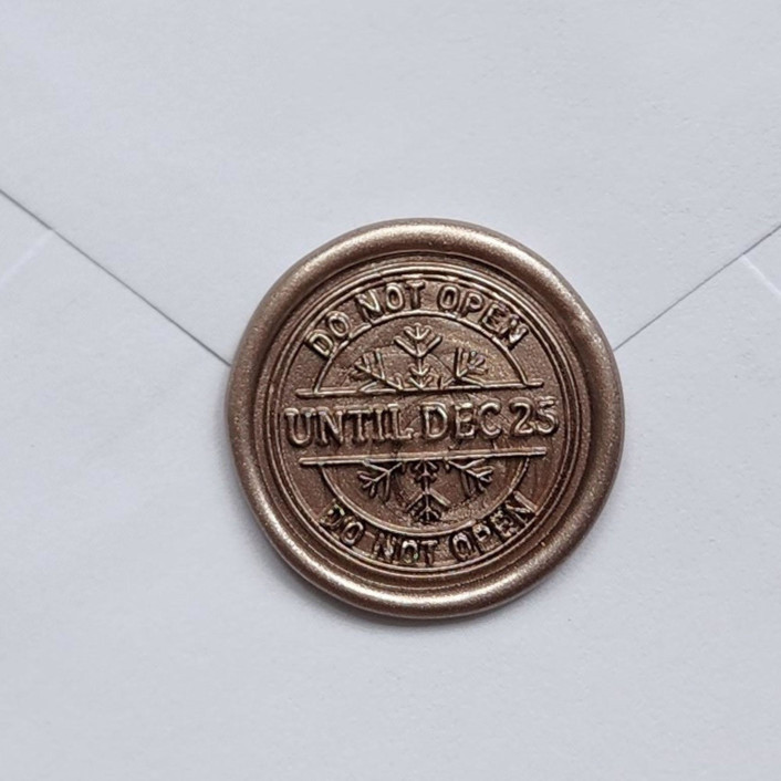 Customizable Color "Do Not Open Until Dec. 25" Wax Seals, Set of 5 Wax ...
